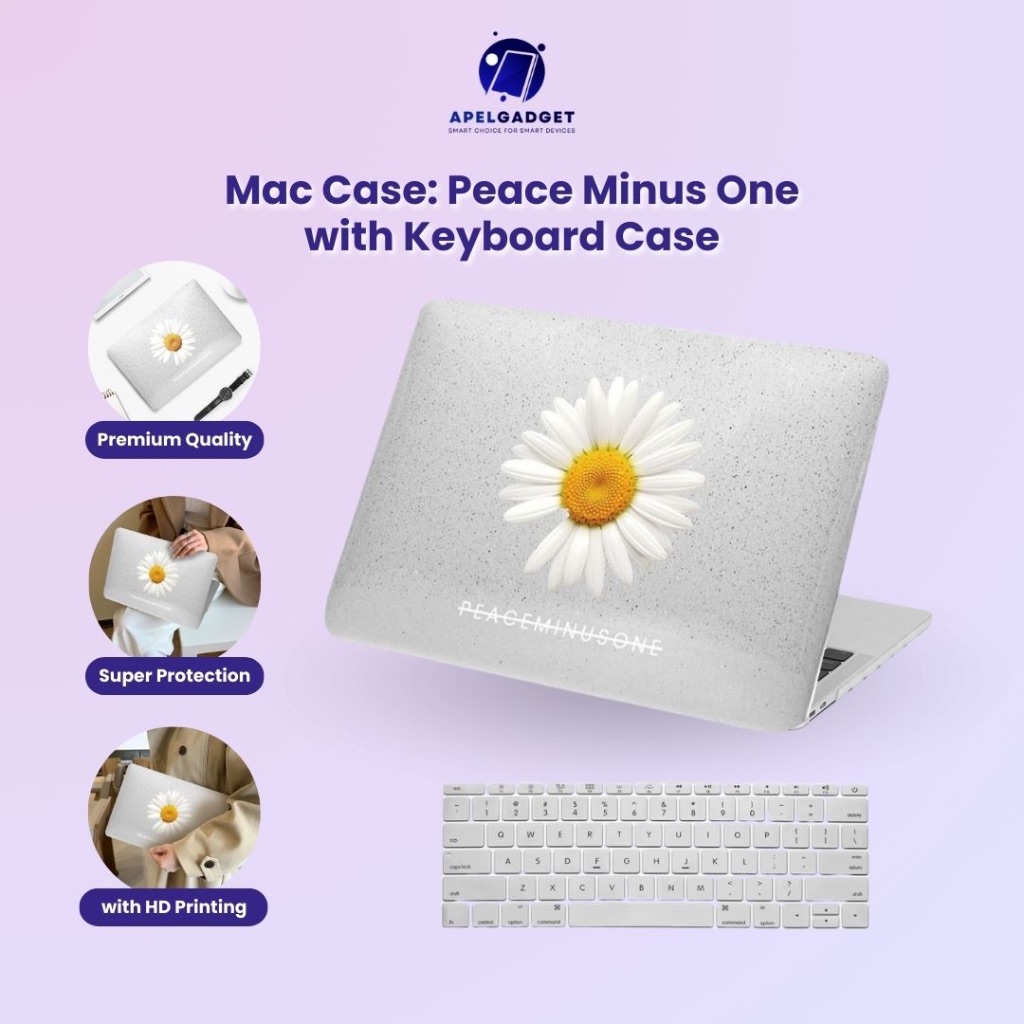 Jual MacBook Glitter Clear Flower Peaceminusone G Dragon K-pop Case ...