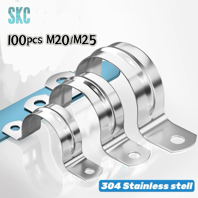 Jual Clamp Omega Stainless Steel M20/M25 Klem Sadel Pipa Paralon Bando ...