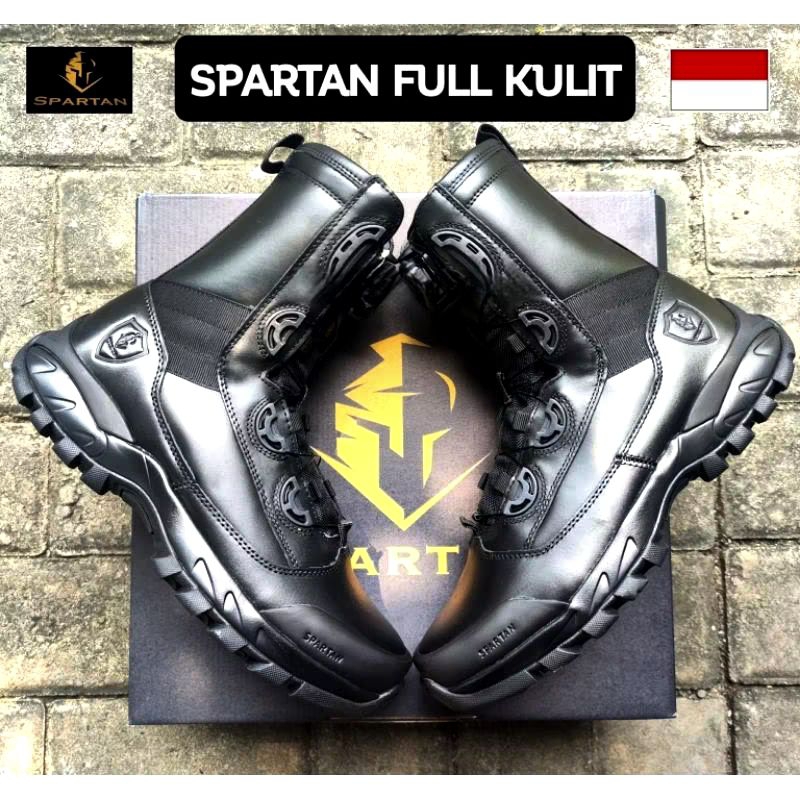Jual Sepatu Pdl Full kulit spartan Sol Tempur Sepatu pdh spartan tali ...