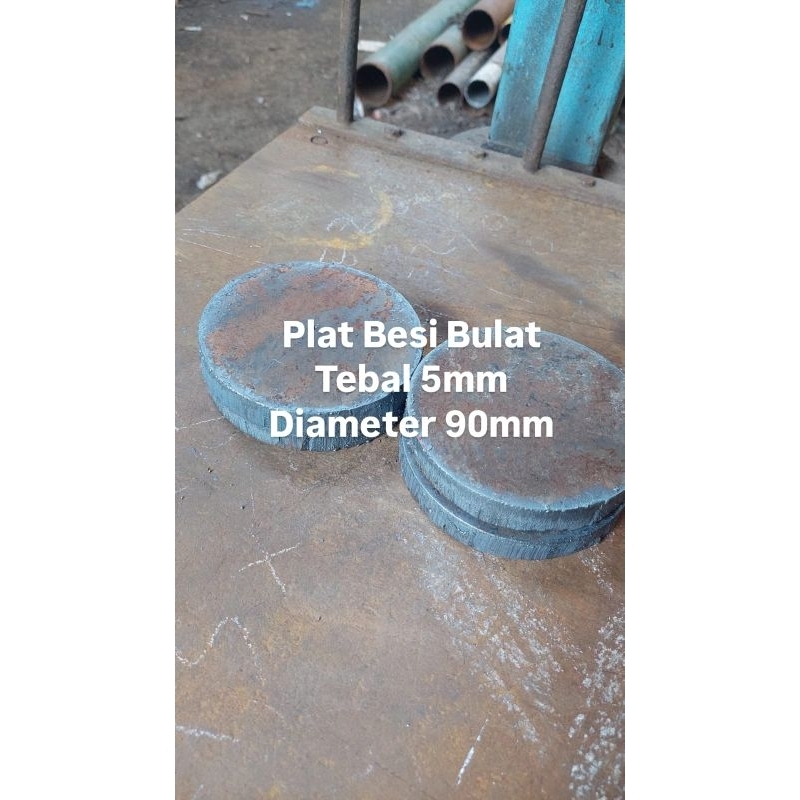Jual Besi Plat Bulat Tebal 5mm Diameter 90mm 1 pcs | Shopee Indonesia