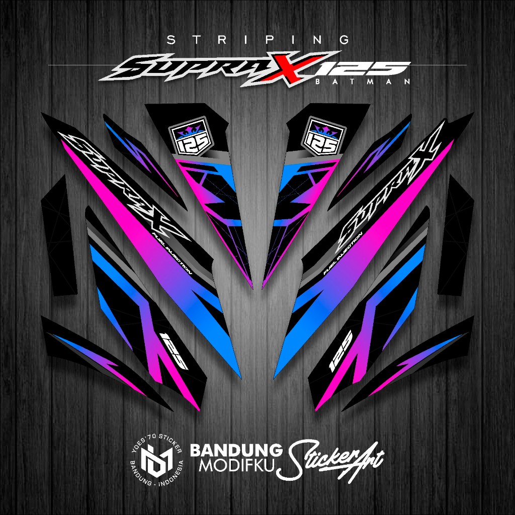 Jual STRIPING VARIASI SUPRA X 125R / MOTIF KRS 40 / STIKER SUPRA X 125 ...