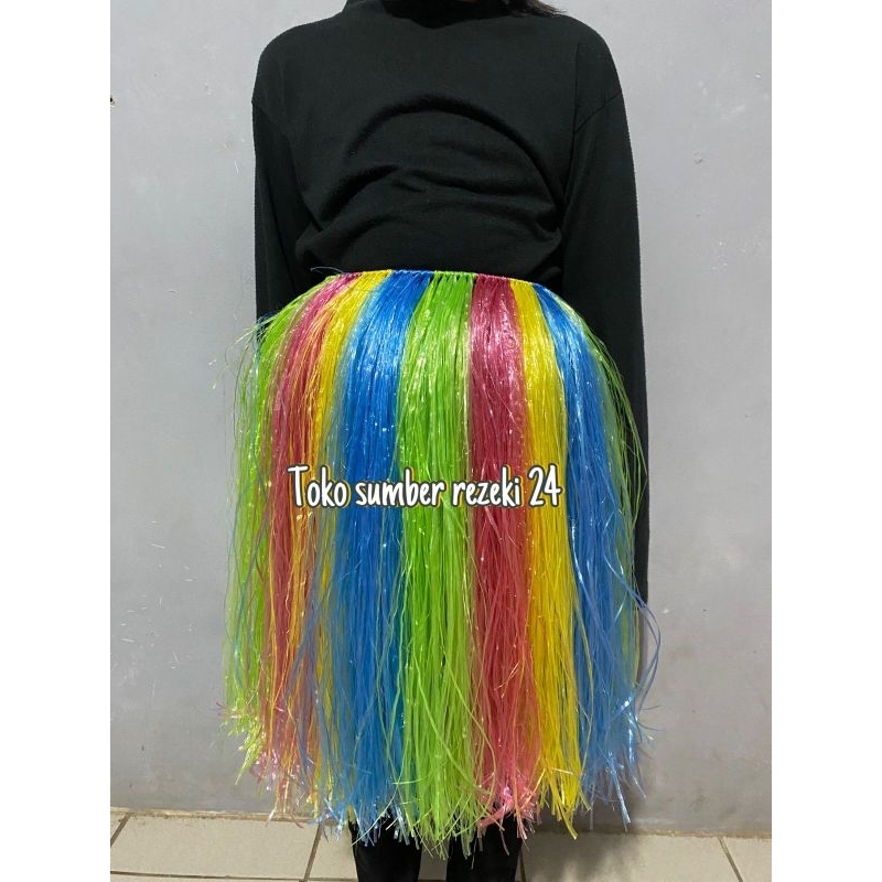 Jual rok rumbai tali rafia mix warna bisa riquest warna perlengkapan ...