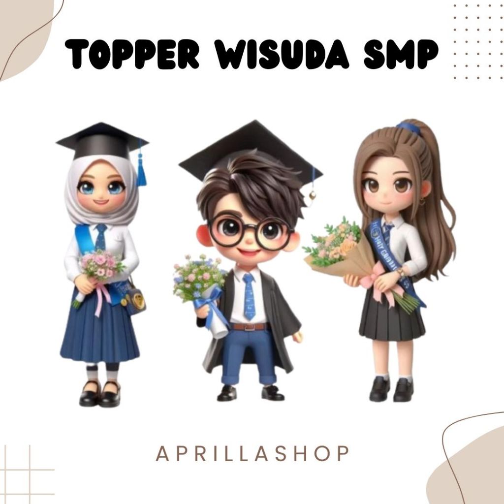 Jual TOPPER BUKET WISUDA SMP / TOPPER WISUDA SMP / UCAPAN WISUDA SMP ...