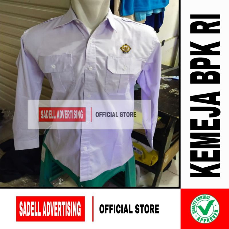 Jual Kemeja BPK RI Seragam BPK RI PDH Putih Lengan Panjang Pria Bordir ...