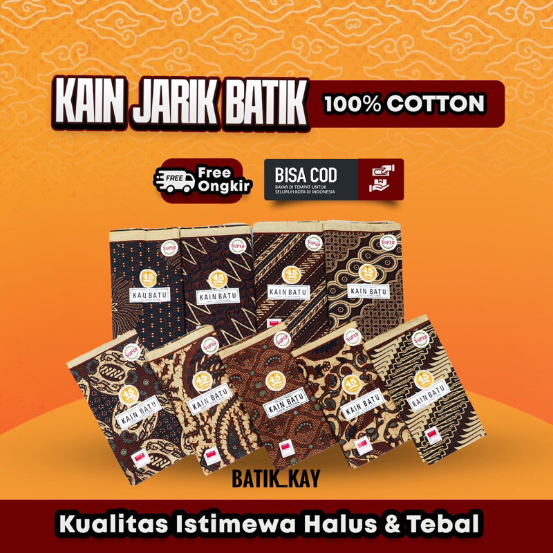 Jual Kain batik MODERN 45 - jarik jawa asli - kain batik panjang - samping panjang tebal lembut ...