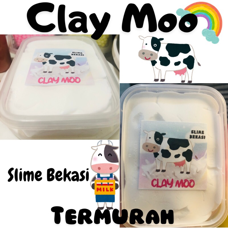 Jual SOFT CLAY MOO LEMBUT UKURAN WADAH 200ML BY SLIME BEKASI | Shopee ...