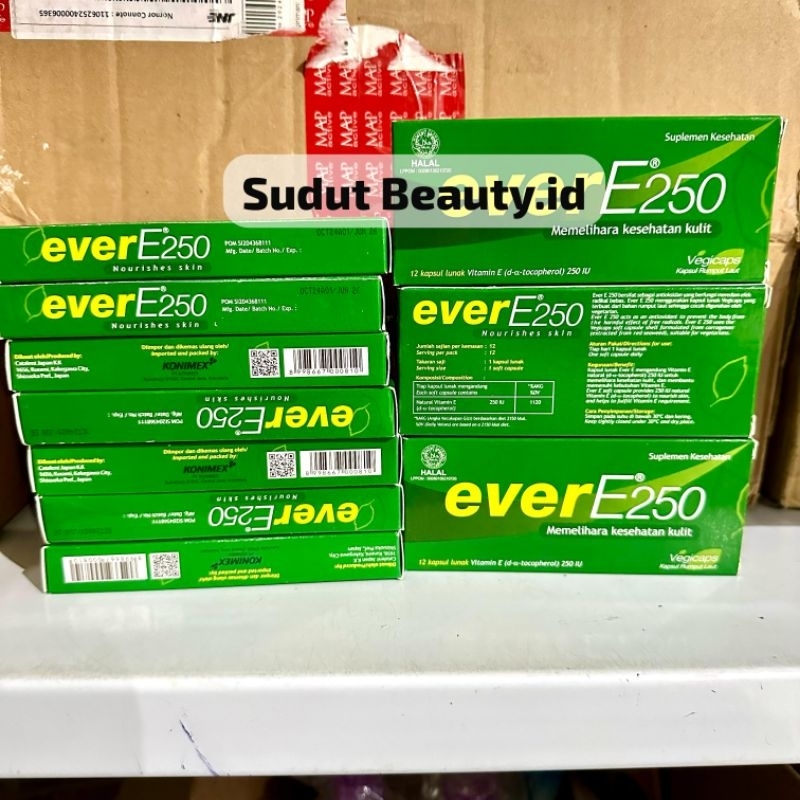 Jual EVER E 250 IU ISI 12 SOFT CAPSULE Memelihara Kesehatan Kulit ...
