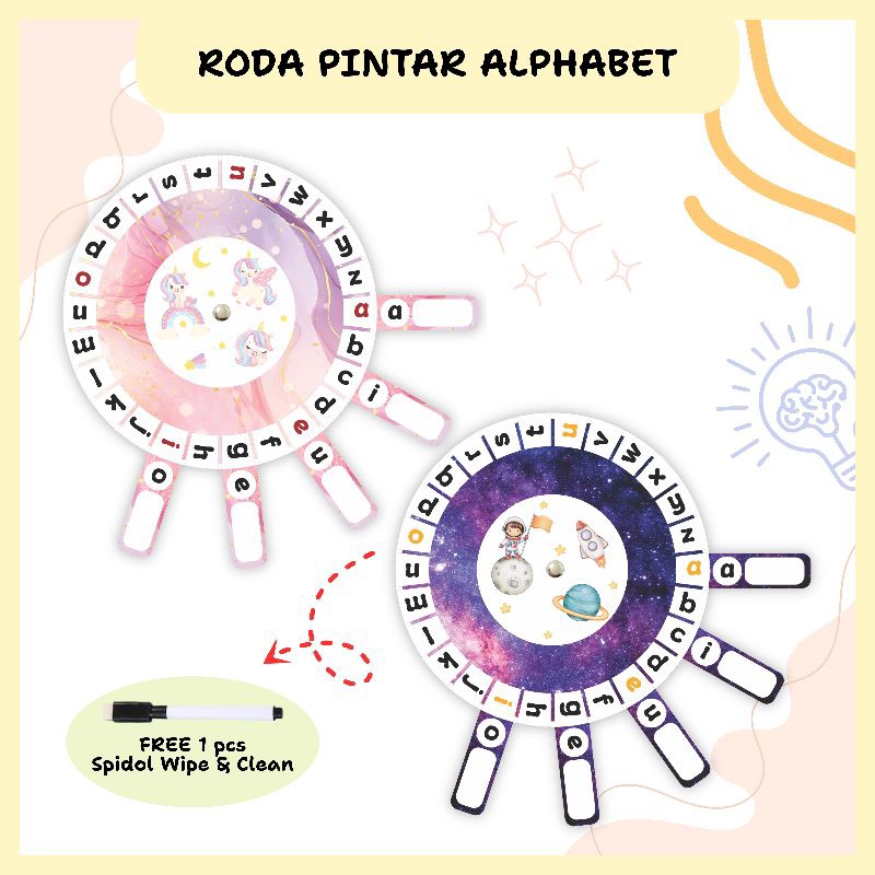 Jual Roda Baca Roda Pintar Alphabet Alfabet Roda Putar | Shopee Indonesia
