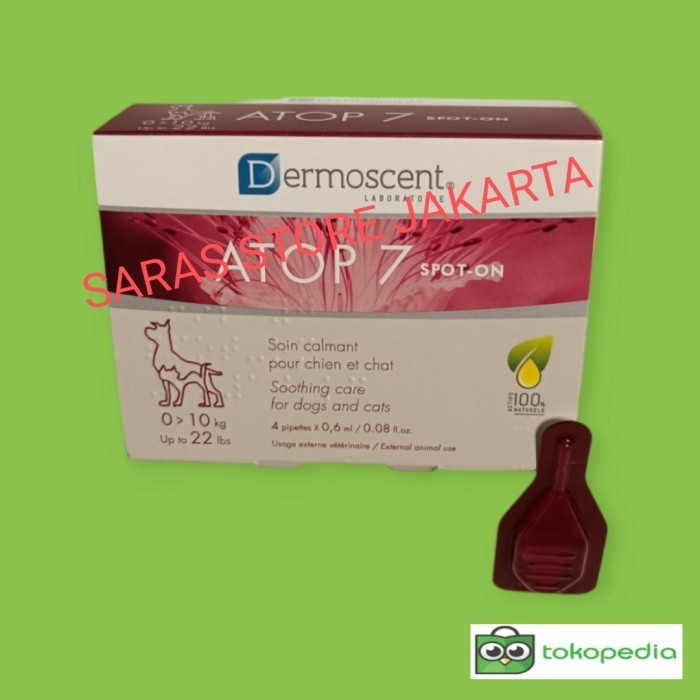 Jual Dermoscent ATOP7 ATOP 7 spot-on for dogs 4 pippet (1 box) | Shopee ...