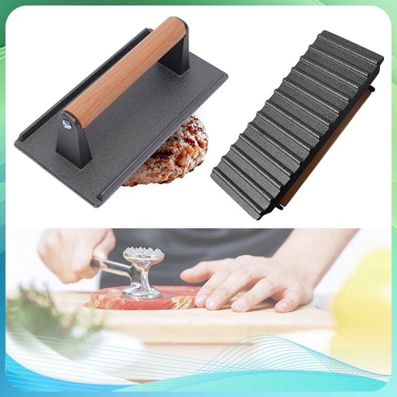 Jual Papan Penekan Steak Besi Cor Bentuk Persegi Panjang untuk ...