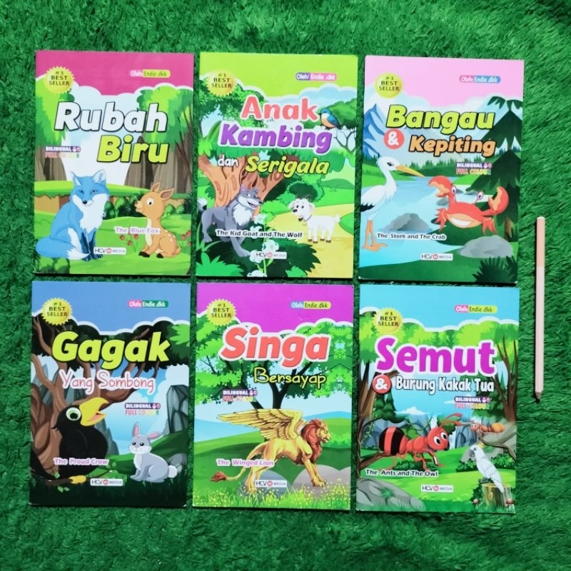 Jual PAKET ISI 6 BUKU CERITA ANAK DAN DONGENG RUBAH BIRU ANAK KAMBING ...