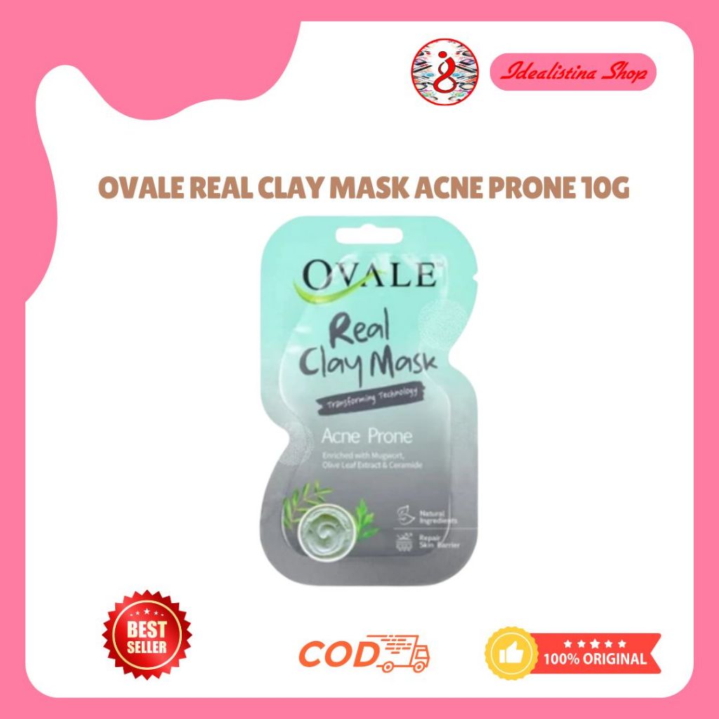 Jual Ovale Real Clay Mask Acne Prone 10g | Shopee Indonesia