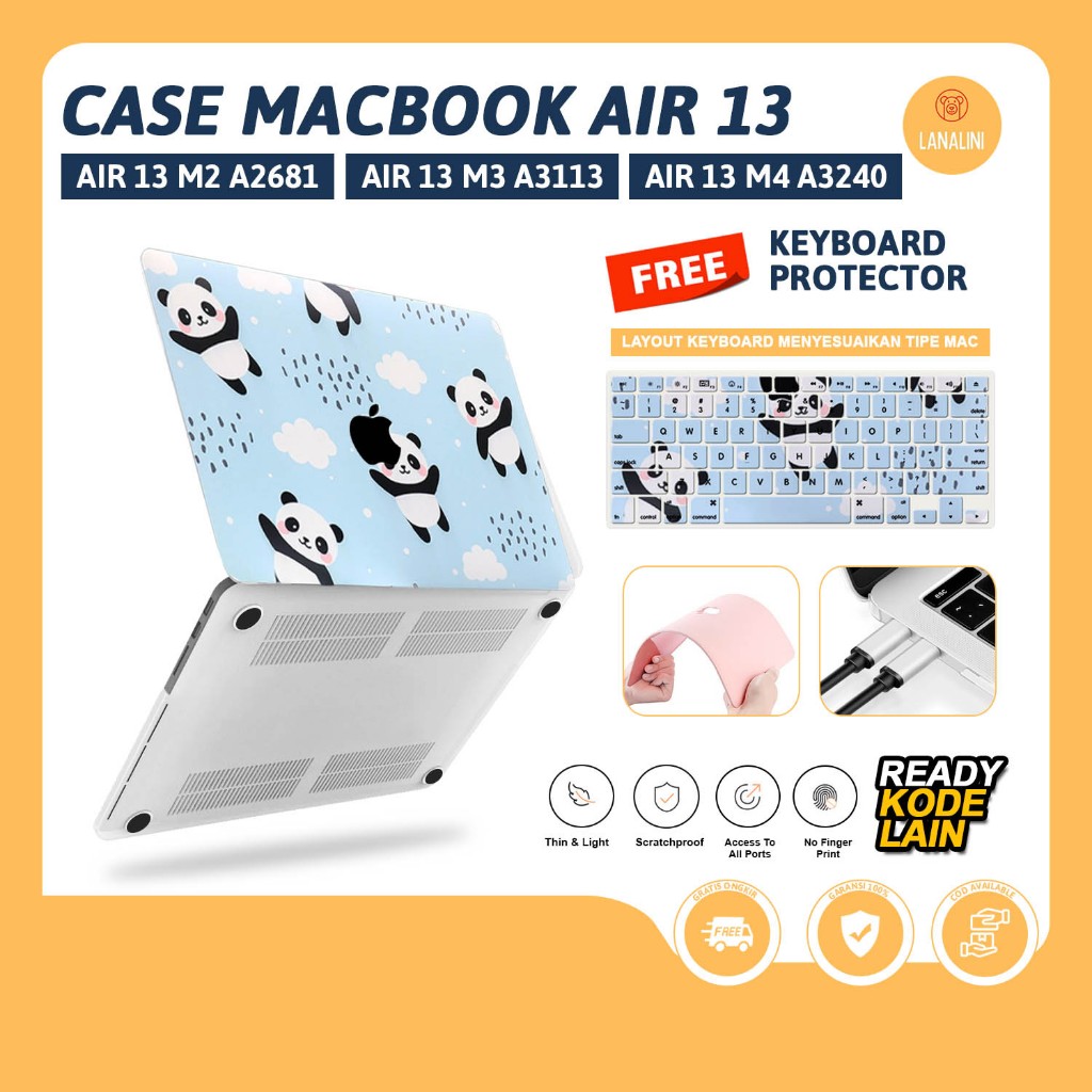 Jual Case Casing MacBook Air M4 2025 A3240 M3 2024 A3113 M2 2022 A2681 Mac Book 13,6 13 inci ...