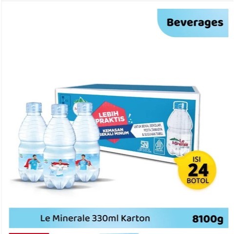 Jual LE MINERALE Air Mineral Master Box [330 ml / 24 Botol] | Shopee Indonesia