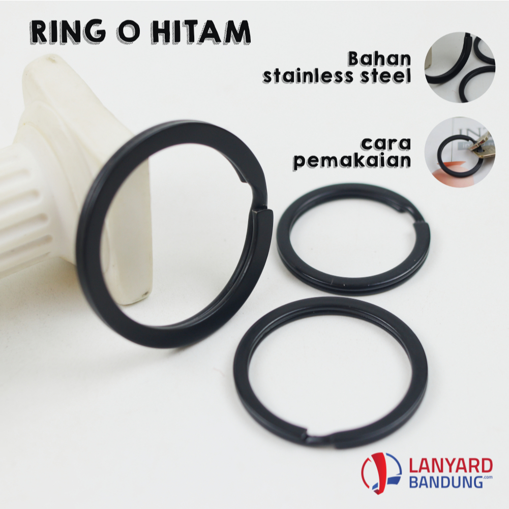 Jual Ring O Hitam stainless Bulat Gepeng Gantungan Kunci Souvenir ...