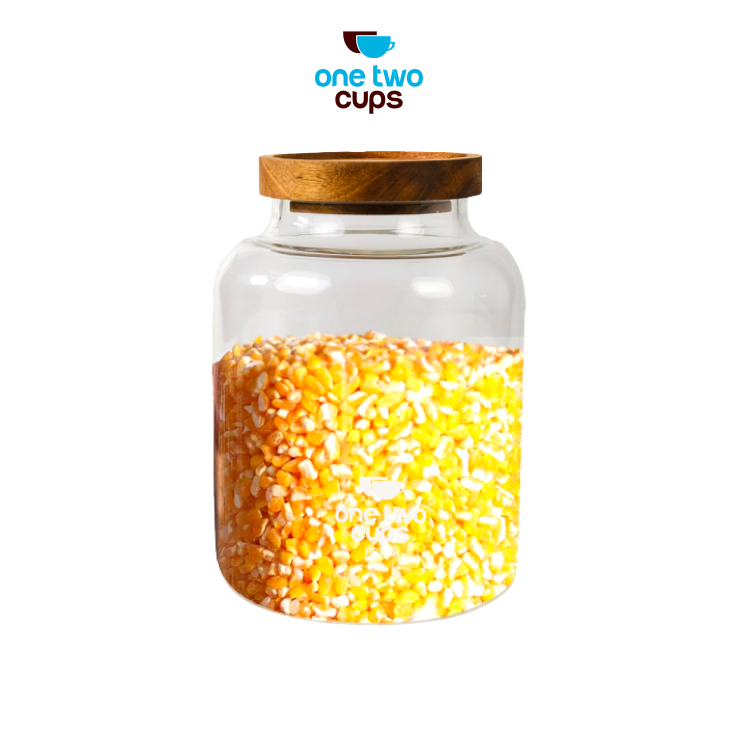 Jual One Two Cups Toples Kaca Penyimpanan Makanan Glass Storage Jar ...