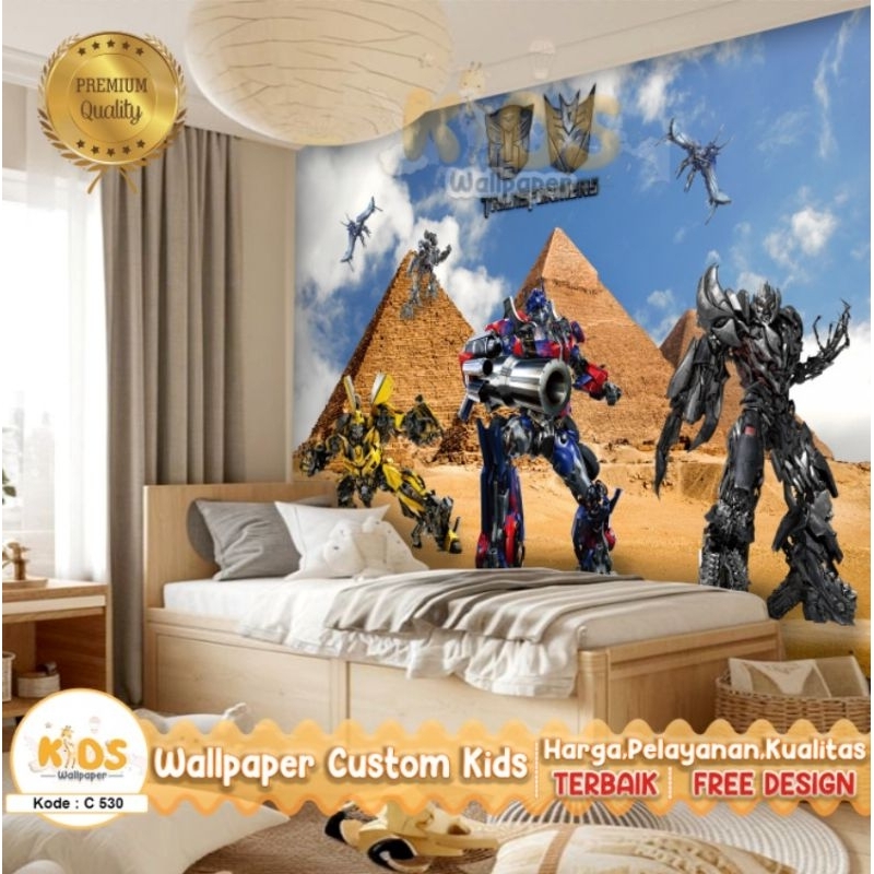 Jual Wallpaper Dinding Custom 3D Tema Transformers | Animasi Hewan ...