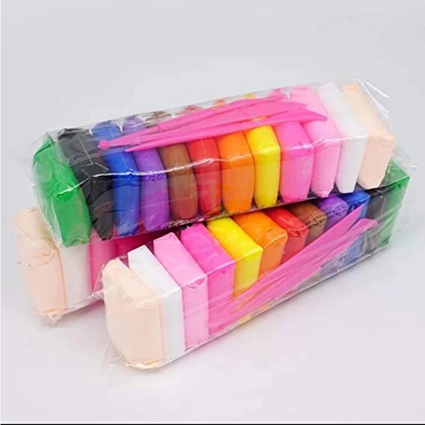 Jual Mainan Anak Super Light Clay isi 12 warna 7.5g | Shopee Indonesia