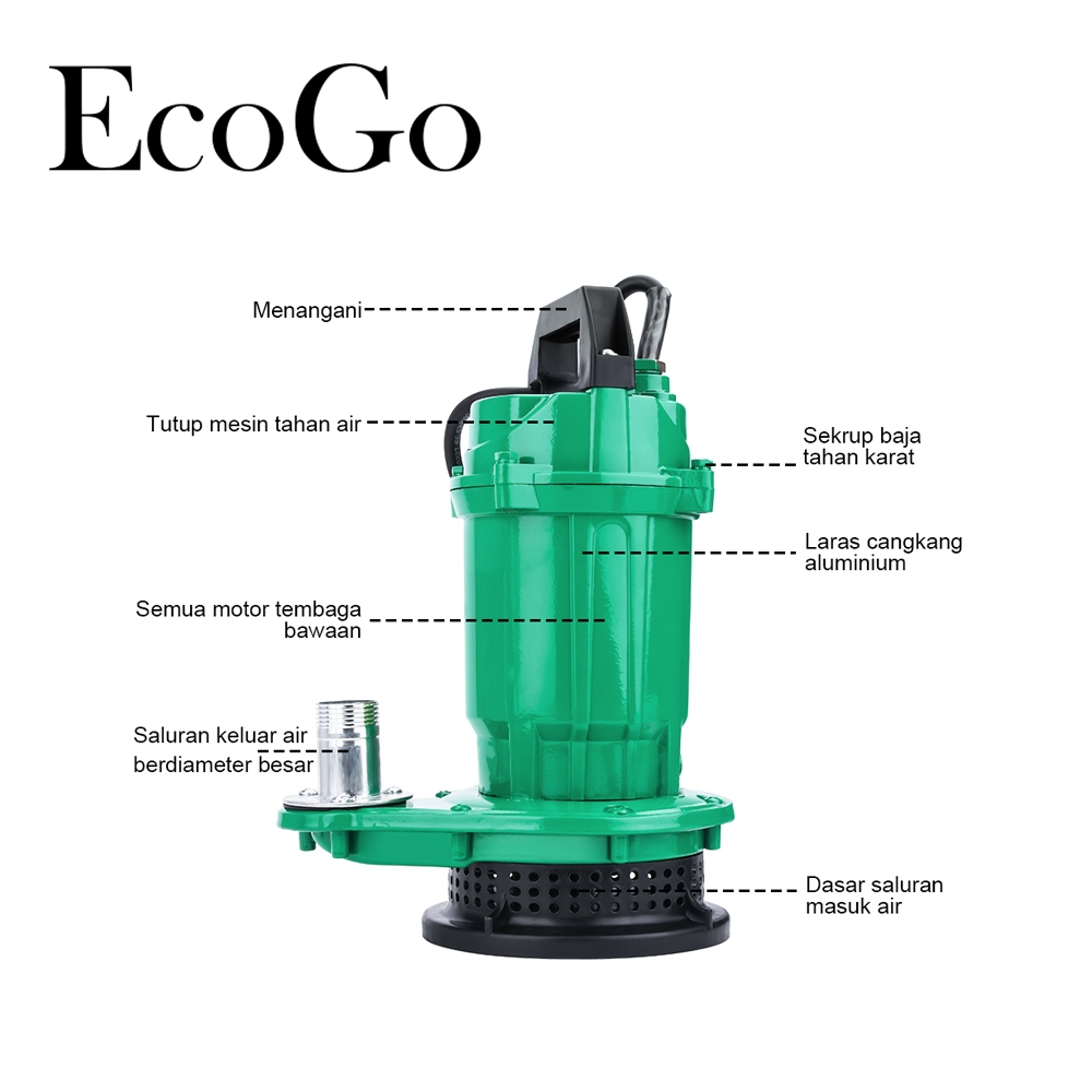 Jual EcoGo Banjir Pompa Celup Air Kotor 370w 1 inch BONCHI Pompa Kolam Ikan Banjir Submersible ...