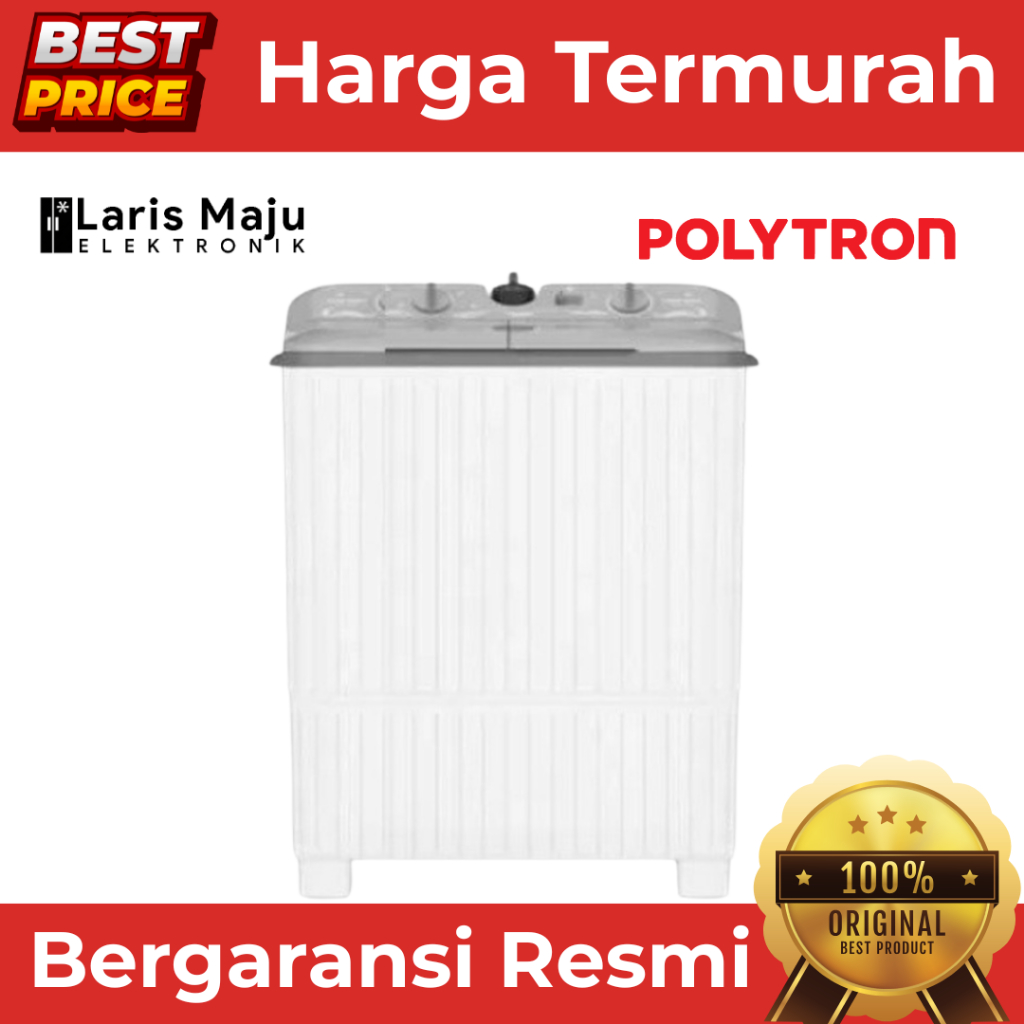 Jual Mesin Cuci POLYTRON PWM 9076 Y - Mesin Cuci 2 Tabung Kapasitas 9 KG | Shopee Indonesia