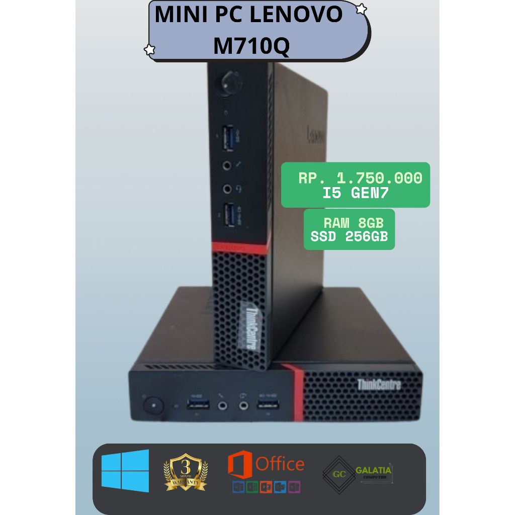 Jual PC mini lenovo ThinkCentre m710q Core i5 gen7/Ram 8gb/SSD 256gb ...