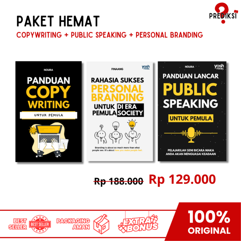 Jual PAKET HEMAT 3 BUKU Copywriting + Personal Branding + Public ...
