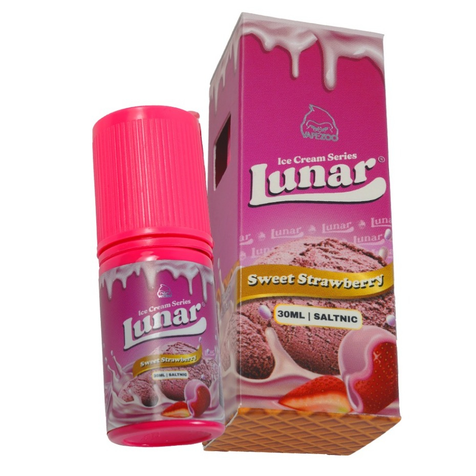 Jual Liquid Vape Lunar Sweet Strawberry Ice Cream Saltnic 30MG 30ML By ...