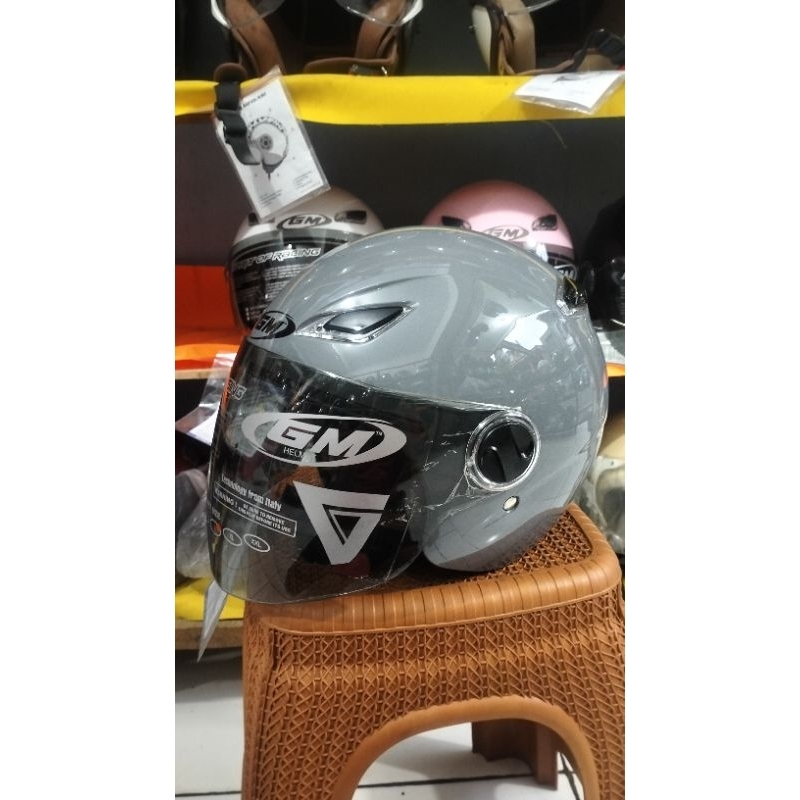 Jual helm GM venus helm hijab original GM grey | Shopee Indonesia