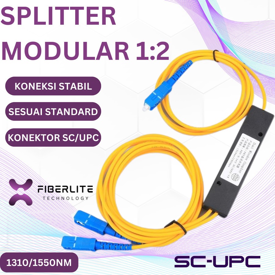 Jual Passive Splitter 1:2 Modular SC UPC Pasif Splitter 1 : 2 SC/UPC ...
