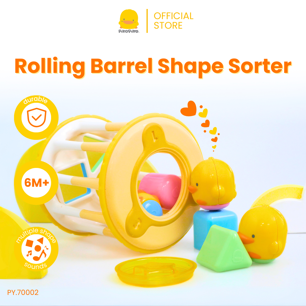 Jual Piyo Piyo Rolling Barrel Shape Sorter 6M | Mainan Edukasi Anak ...