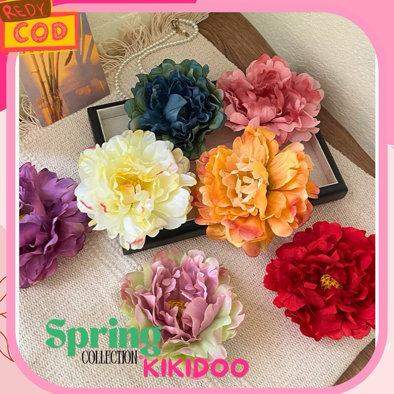 Jual Kikidoo Jepitan Bunga Peony Warna Warni Jepitan Poni/Sanggul Bunga ...