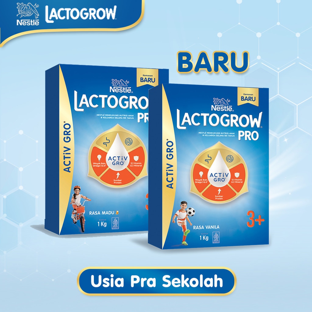Jual Lactogrow Pro 3+ ACTiVGRO 1kg - Lactogrow 4 Susu Pertumbuhan Anak ...