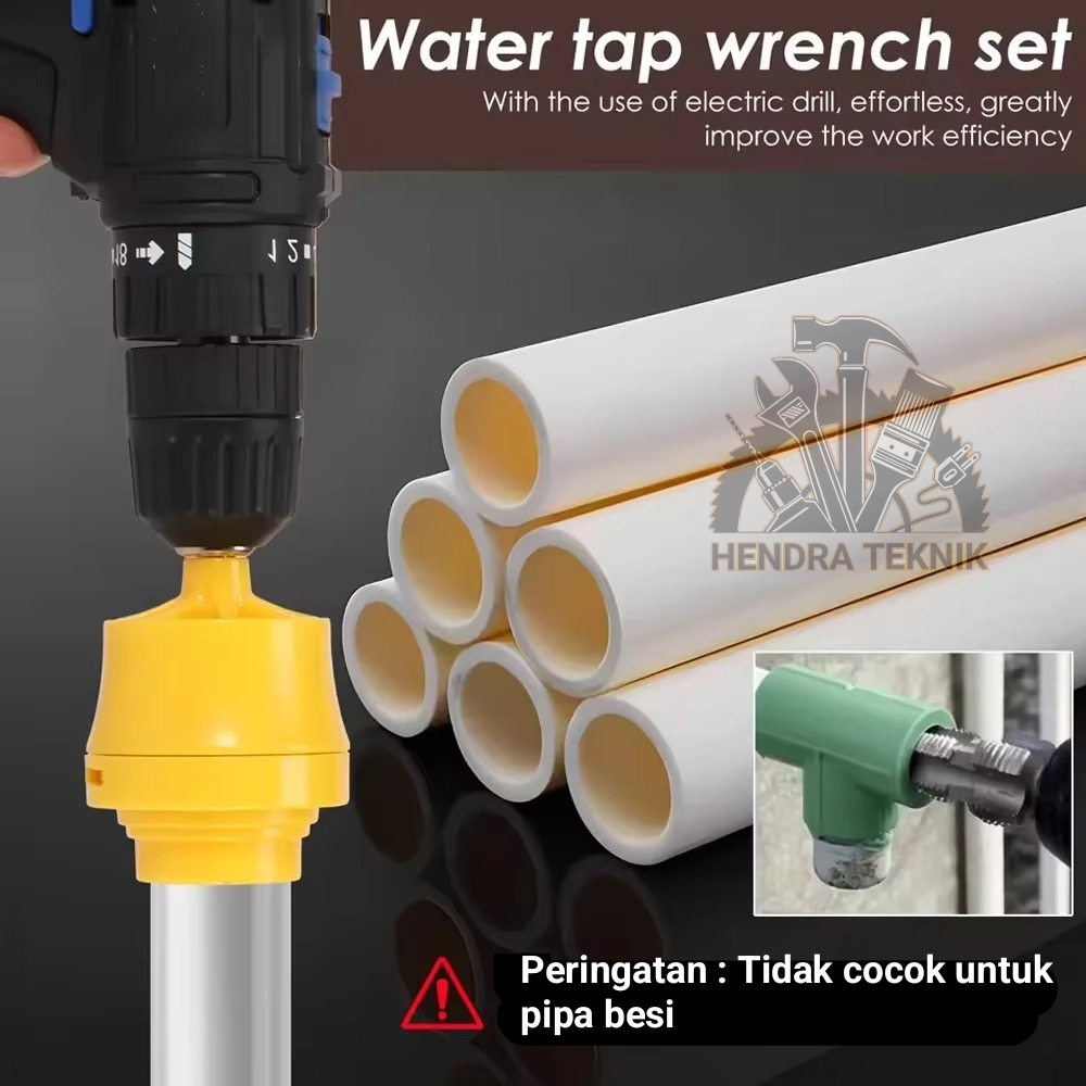 Jual SNEI TAP PIPA BOR SET 7 PCS TAP DRAT LUAR DALAM LEDENG SET ALAT ...