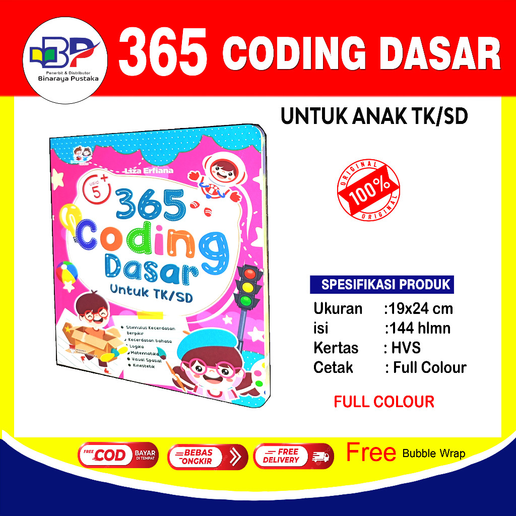 Jual Buku 365 CODING DASAR Untuk Anak TK/SD/Warna Ping | Shopee Indonesia