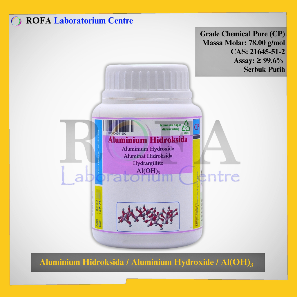 Jual Aluminium Hidroksida / Aluminium Hydroxide / Al(OH)3 CP 500 Gram ...