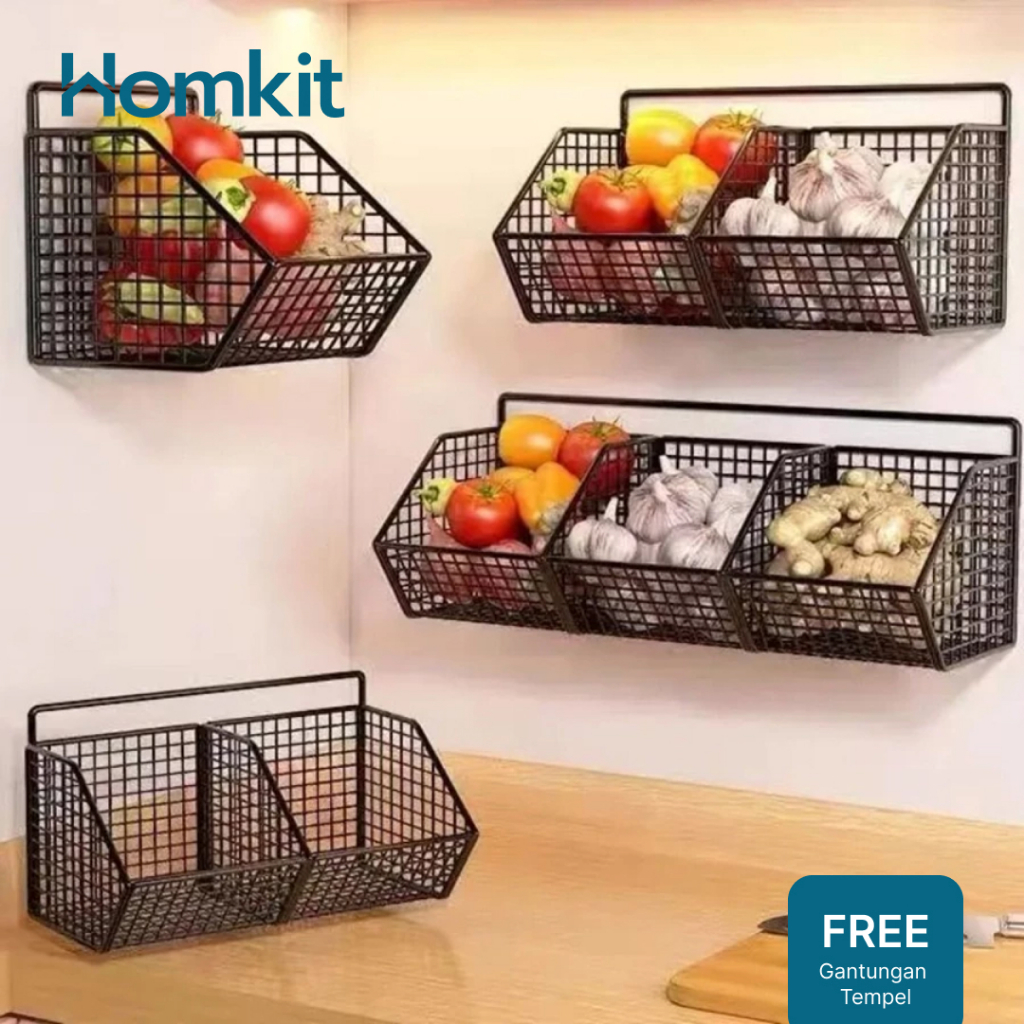 Jual HOMKIT - Wadah Tempat Penyimpanan Bawang Putih Jahe Rak Dapur ...