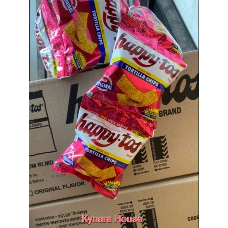 Jual Happy Tos Snack Tortila Chips Merah 50x25gr (Karton) | Shopee ...