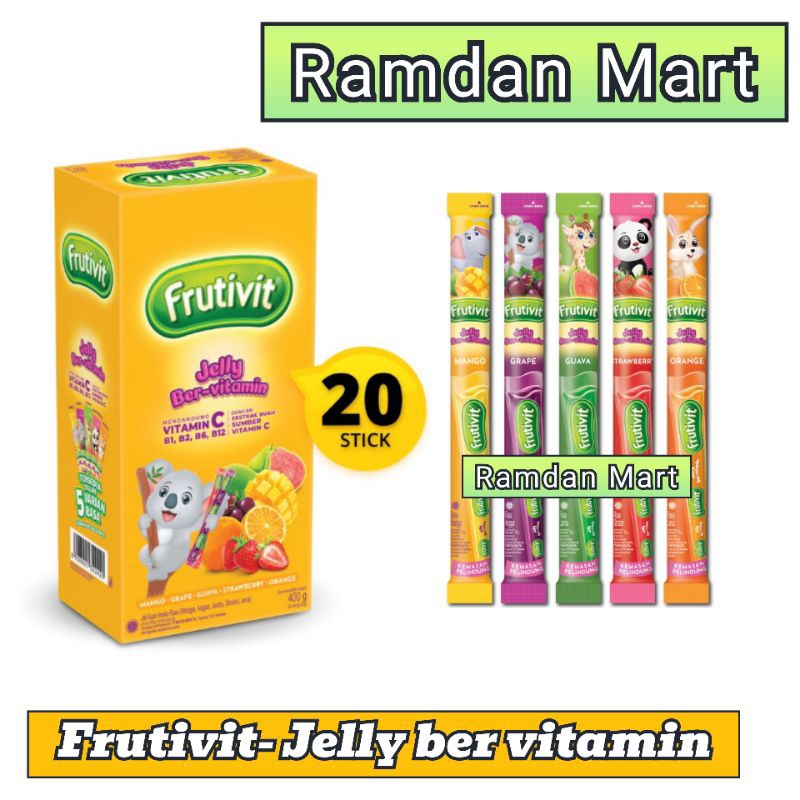 Jual FRUTIVIT - Jelly Ber Vitamin per Box ( 20 bungkus ) | Shopee Indonesia
