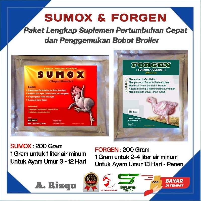 Jual SUMOX & FORGEN - PAKET LENGKAP SUPLEMEN PERTUMBUHAN CEPAT DAN ...