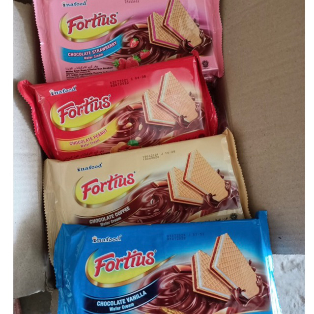 Jual wafer cream Fortius 70gr 1 dus isi 30 pcs | Shopee Indonesia