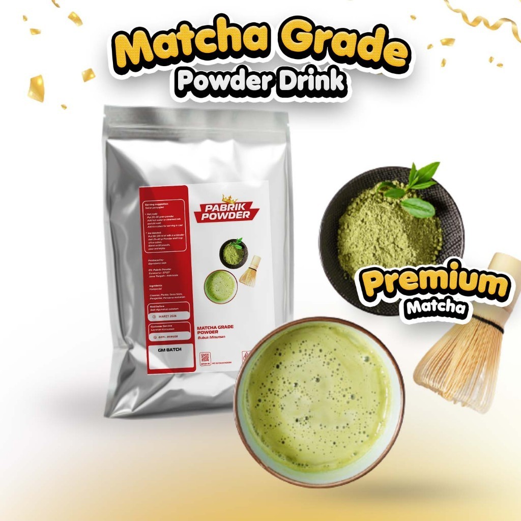 Jual Powder Grade Matcha Plain, Bubuk Minuman Matcha Berkualitas Tanpa ...