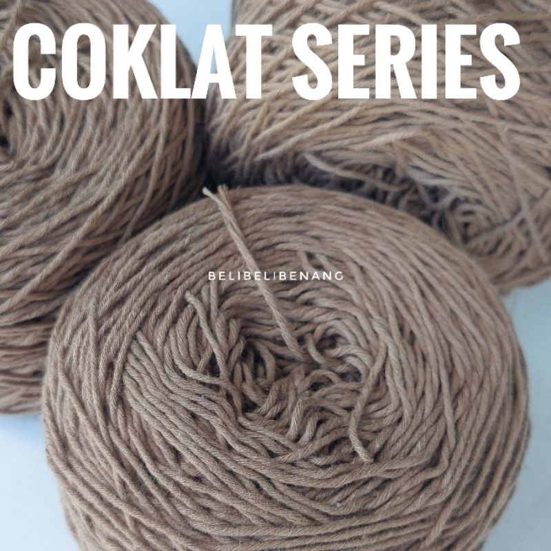 Jual Benang rajut cotton combed small ply COKLAT SERIES / benang katun ...