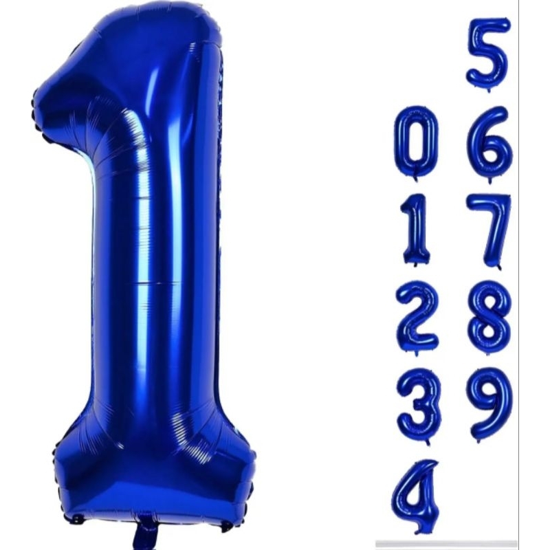 Jual Balon Foil Angka warna Biru Navy ukuran 32 Inch/80cm | Shopee ...