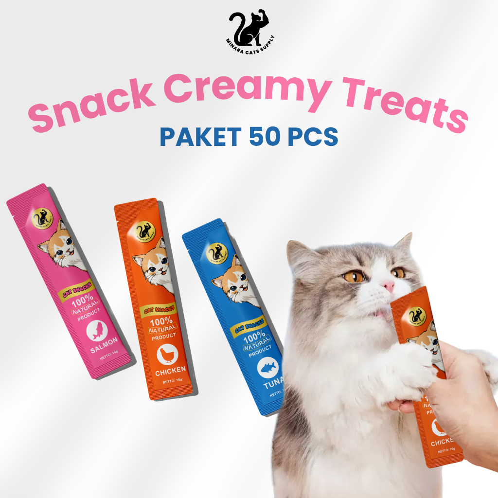 Jual Snack Kucing Paket isi 50 pcs | Makanan Kucing | Wetfood Kucing ...