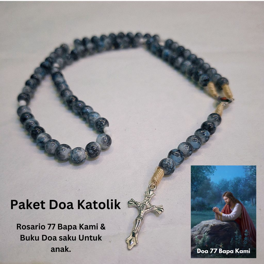 Jual Rosario 77 Bapa Kami Batu Alam Manao 8mm Dan Panduan Doa 77 Bapa kami [Limited Edition ...