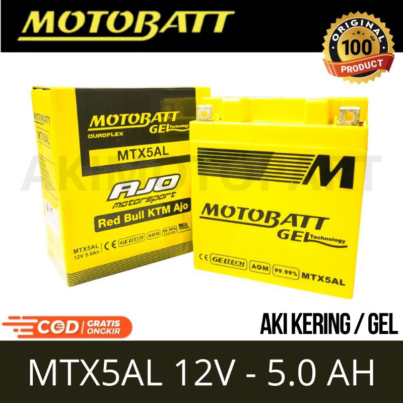 Jual Aki Kering Motor Mio Sporty Jupiter MX Supra X Mega Pro Smash Vega Grand Aki Motobatt ...