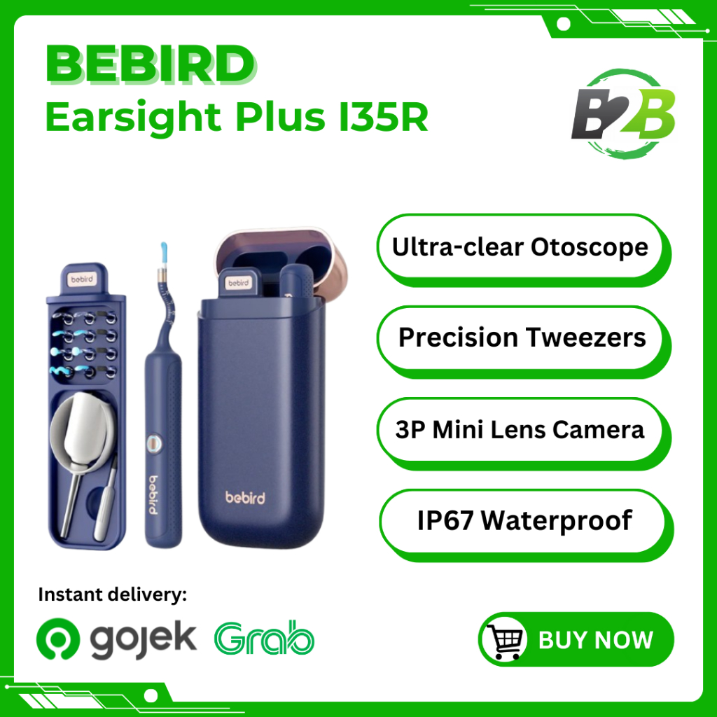 Jual Bebird Earsight Plus I35R Smart Visual Ear Cleaner 3MP Camera App Control IP67 Waterproof ...
