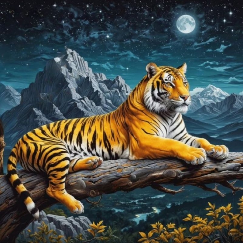 Jual POSTER CETAK JUMBO, HARIMAU, HIASAN DINDING, HARIMAU, BISA COD ...