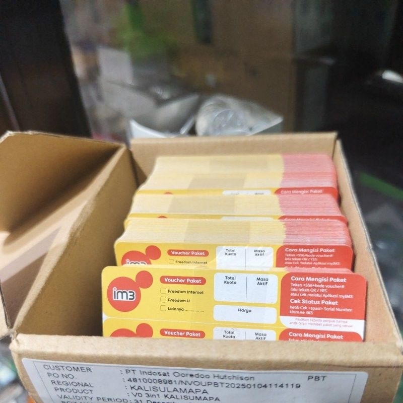 Jual VOUCHER ZERO INDOSAT / IM3 PER BOX 750PCS | Shopee Indonesia