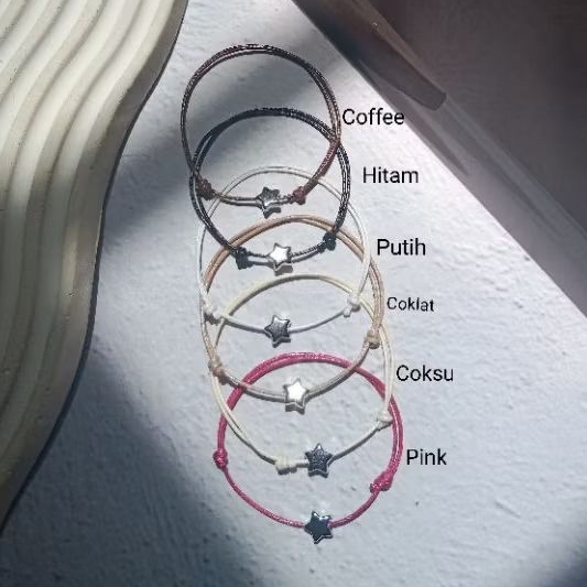 Jual (Beli 5 gratis 1) Gelang Manik Bintang silver / Gelang Bintang ...